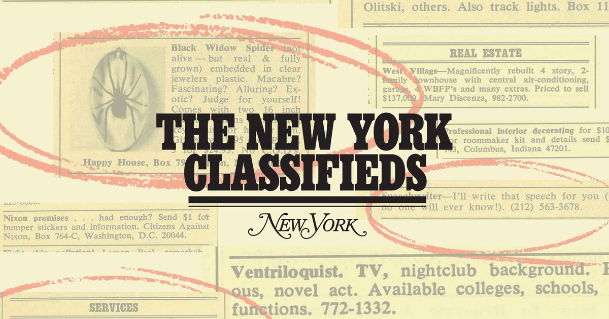 How New York Magazine’s ‘Classifieds’ Section Works | The Strategist