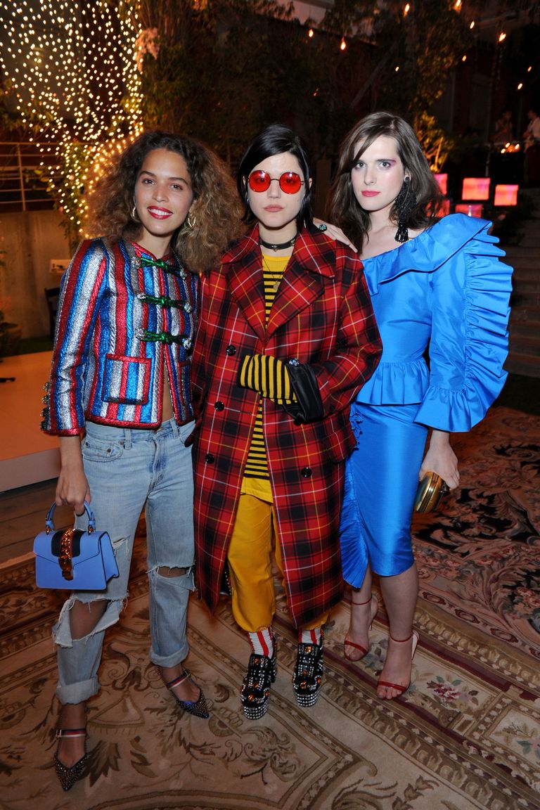 Dakota Johnson Hari Nef Petra Collins at Gucci's Bloom Party