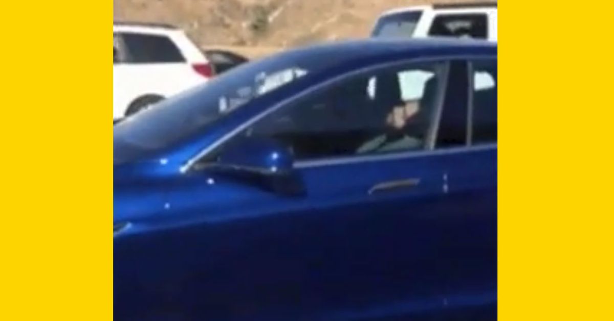 Man Asleep at the Wheel in Driverless Tesla on Autopilot