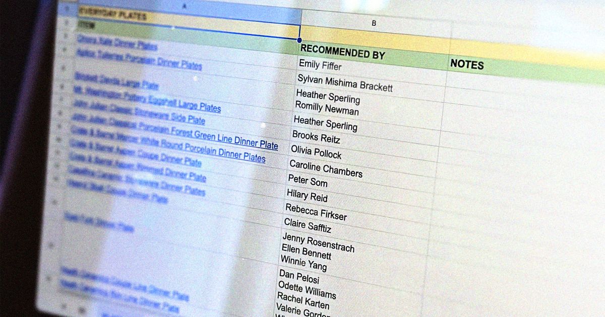 The Strategist’s Exhaustive Tableware Google Doc | The Strategist