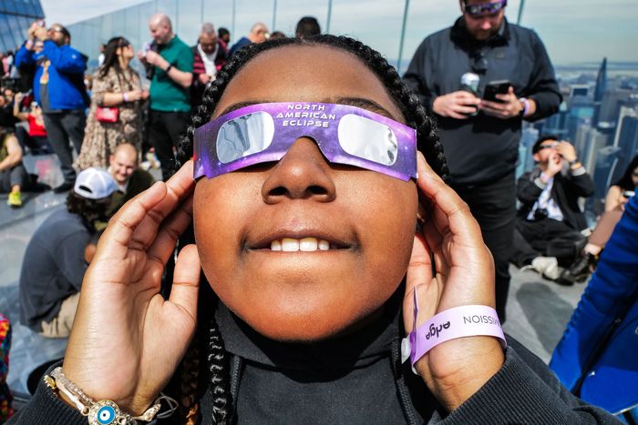New Yorkers Watching the Solar Eclipse: See Photos