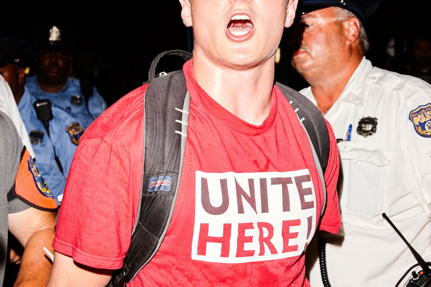 10 Photos of People Being Arrested Outside the Democratic National ...