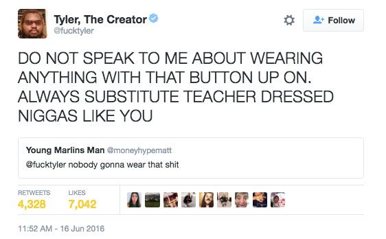 Tyler, the Creator Denounces Rolled Sleeves