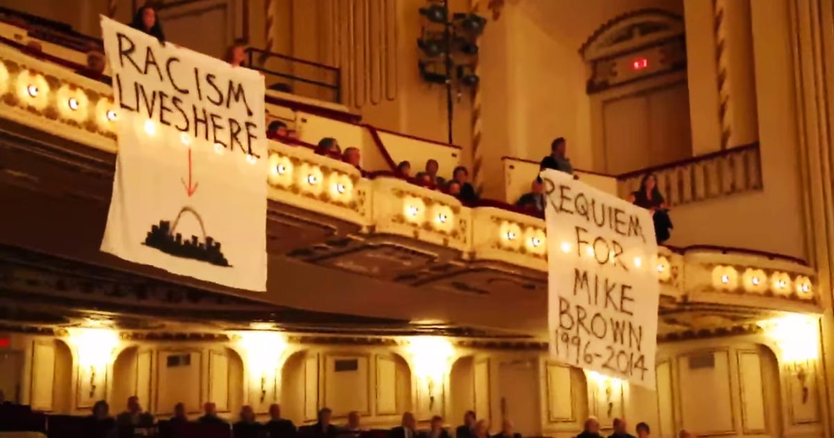 Watch a Beautiful Michael Brown Protest Interrupt the St. Louis ...