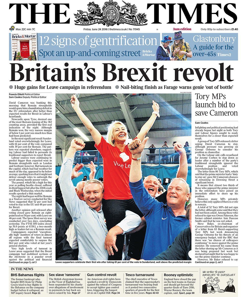 How Great Britain’s Newspapers Are Covering Brexit