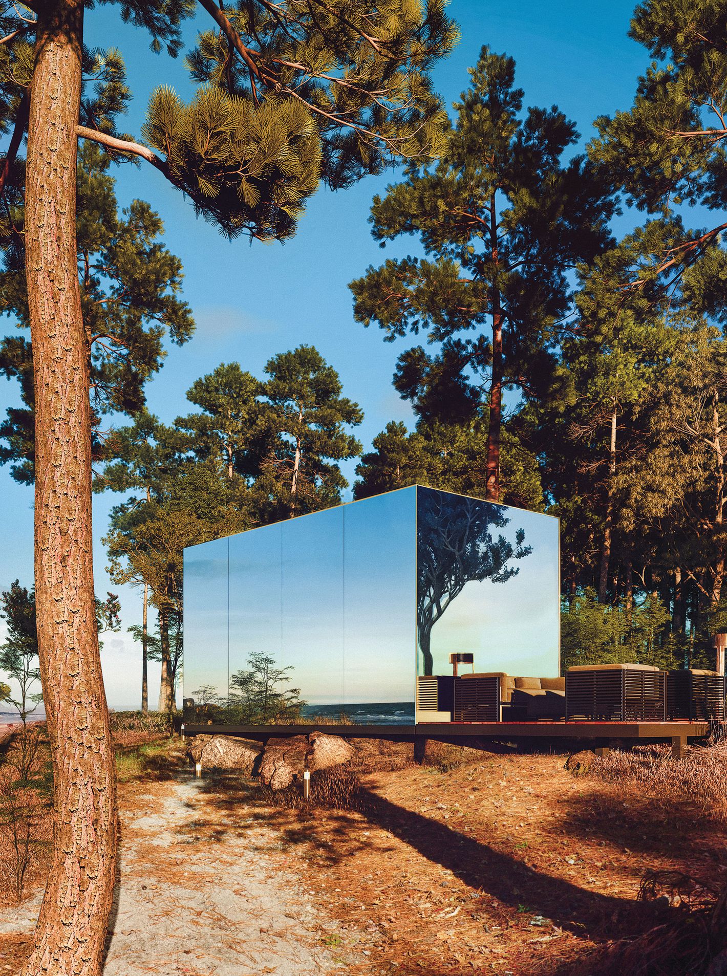 This Prefab Mirrored House Can Be Plopped Almost Anywhere