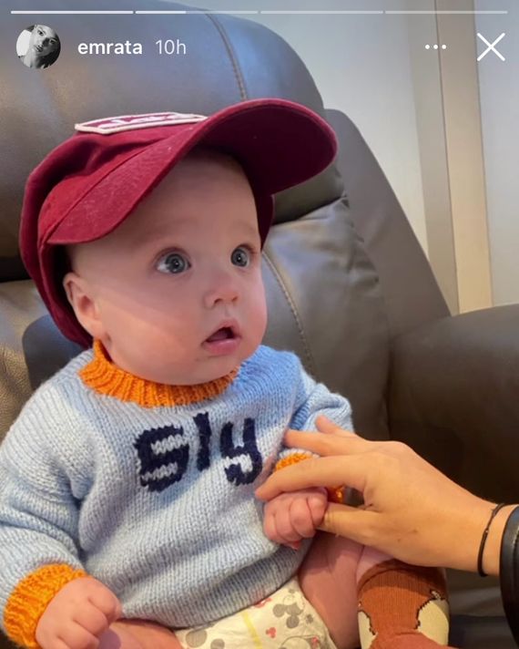 EmRata Shares Picture of Baby Sly in Her Instagram Stories