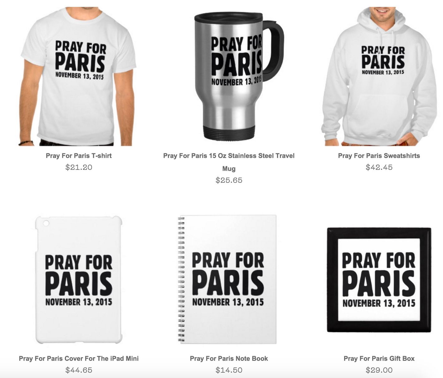 A Guide to the Web’s Grossest Attempts to Cash in on the Paris Attacks