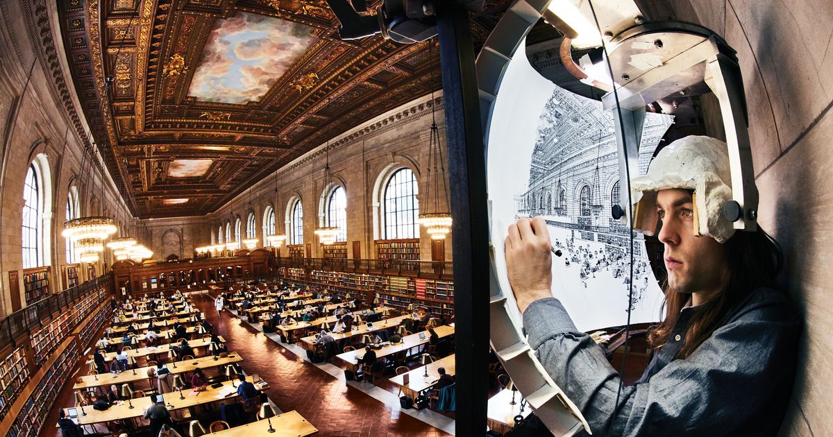 The Human Camera Obscura in the New York Public Library