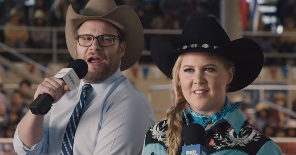 Amy Schumer and Seth Rogen’s Super Bowl Commercial for Bud Light ...