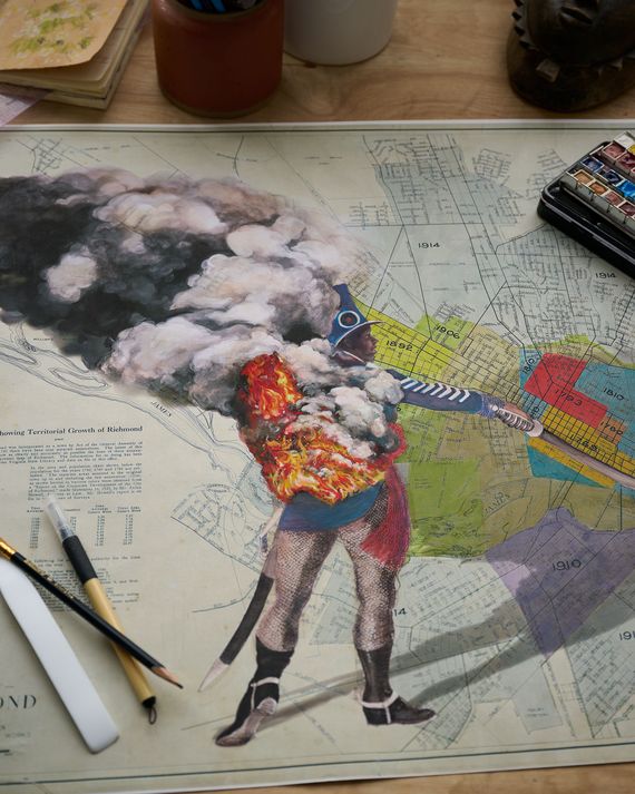 Inside Firelei Báez’s Art Studio in Red Hook