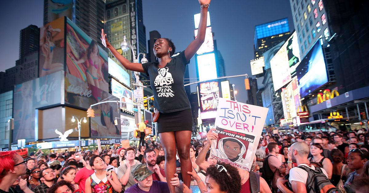 Thousands Fill Times Square to Protest Zimmerman Verdict