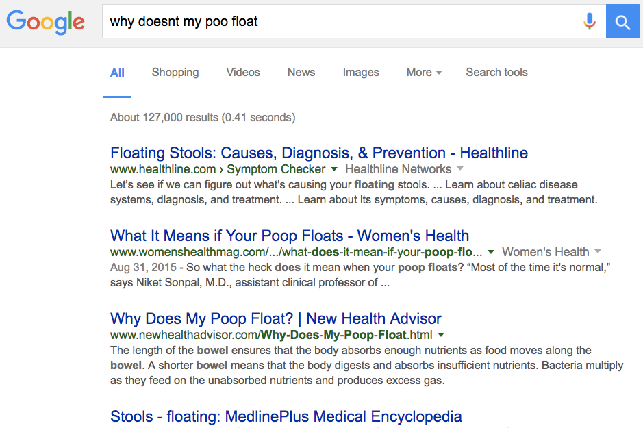 Link Ruins Google Search History