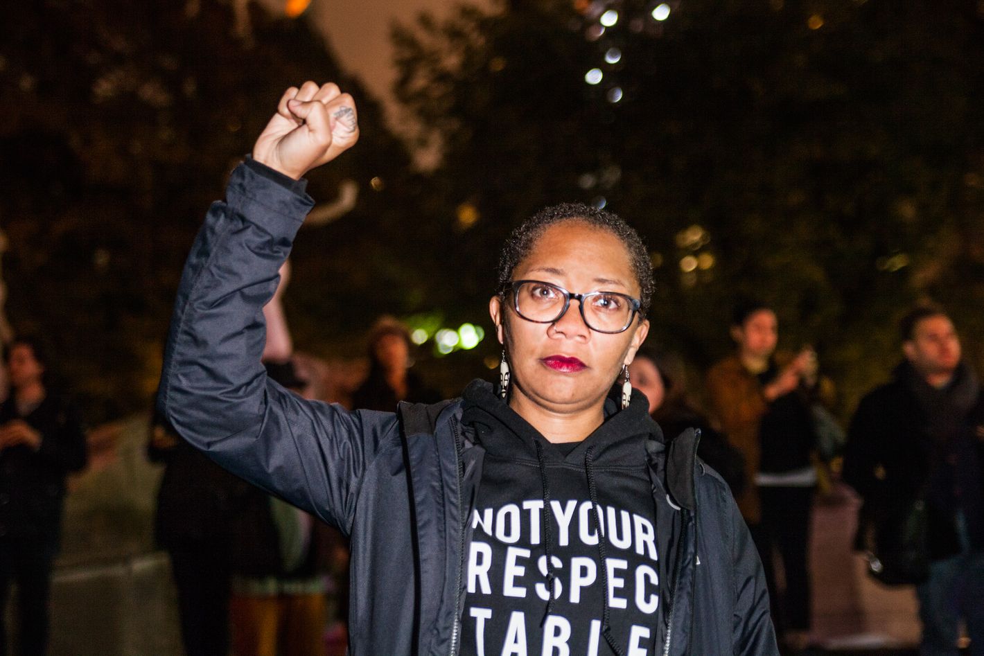 Photos: 10 Women Protesting Trump Columbus Circle New York