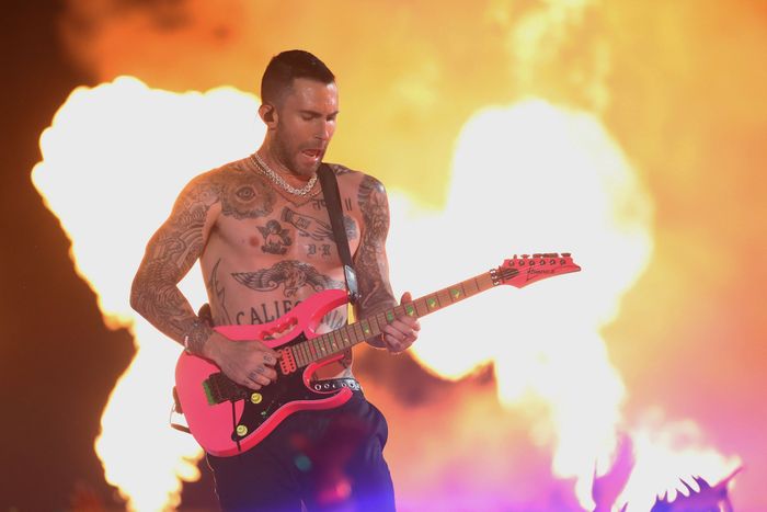 Adam Levine Super Bowl Halftime Show Performance Outfits