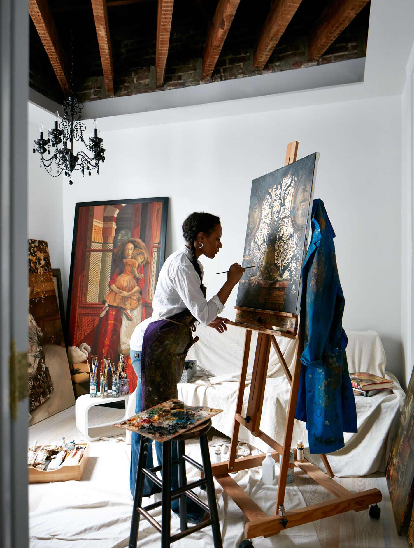 Tour an Artist’s Light-Filled Parisian-Style Studio in Harlem
