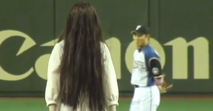 See Ringu's Supernatural Villain Sadako Throw the First Pitch at a ...