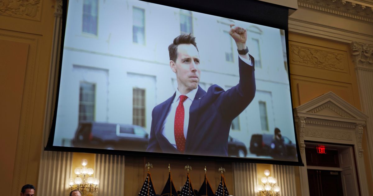 Watch Josh Hawley Run From January 6 Rioters He Cheered On