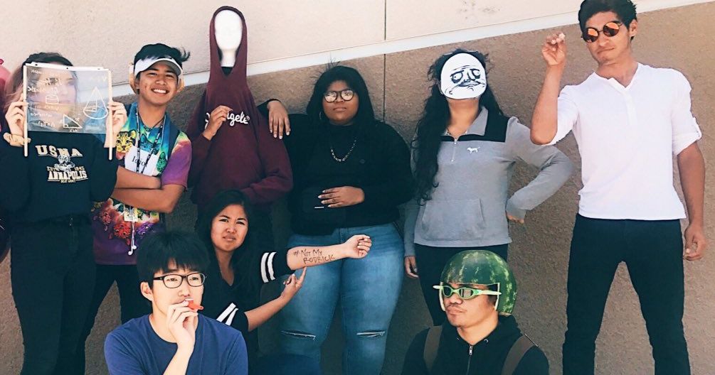 High-School Seniors Celebrate Meme Day With Costumes