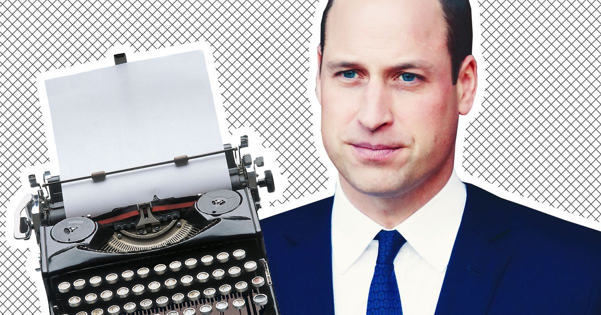 Prince William Types Book Intro With Single Finger: VIDEO