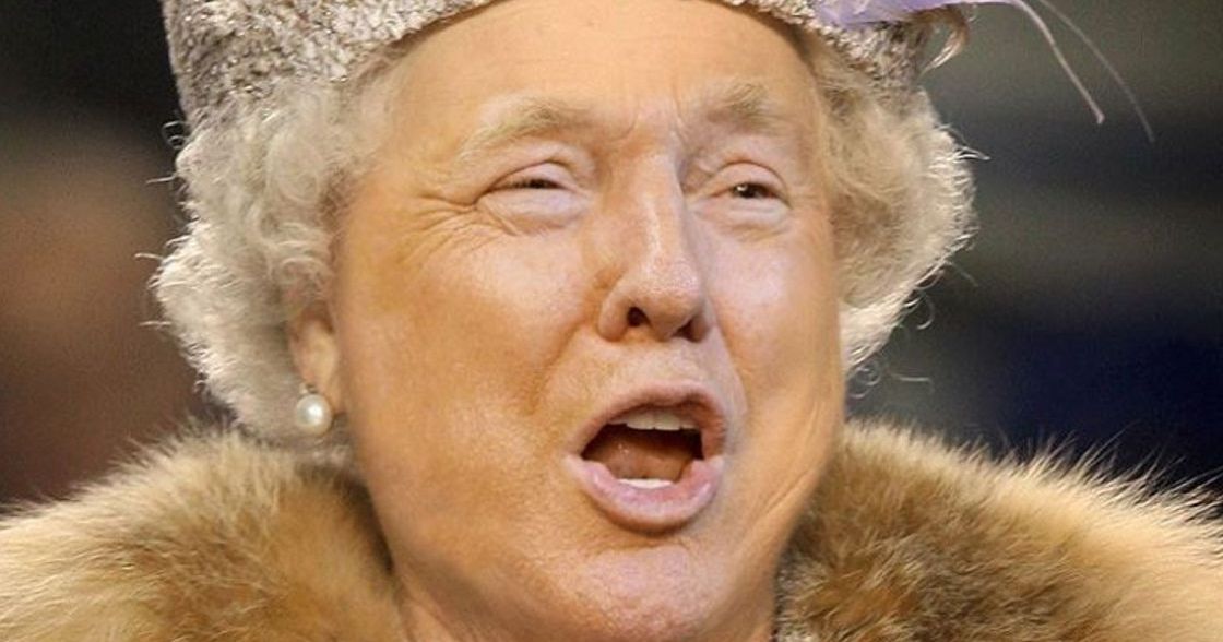 Trump and Queen Elizabeth Photoshop Faces on Instagram
