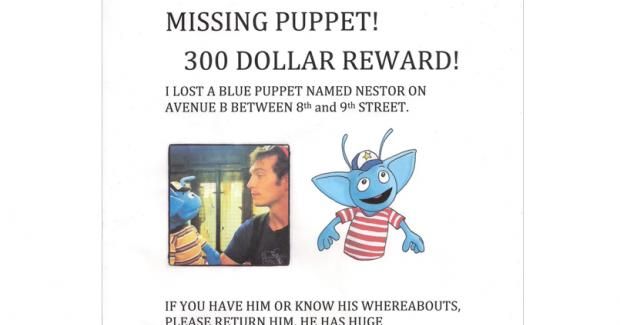 Grown Man Offering $300 Reward for Missing Alien Puppet