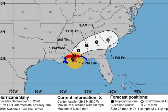 Hurricane Sally’s Expected Path, Rainfall: LATEST UPDATES
