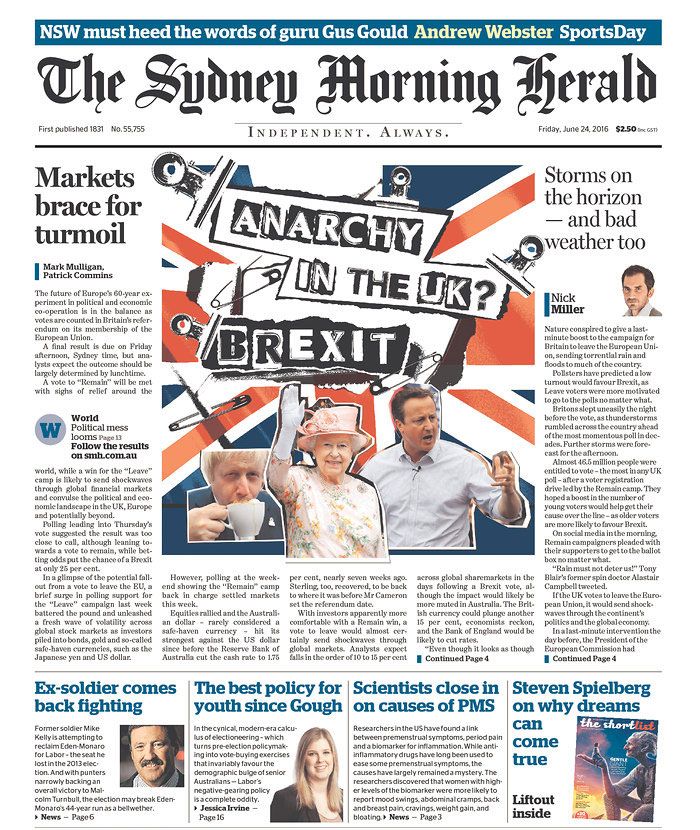 How Great Britain’s Newspapers Are Covering Brexit
