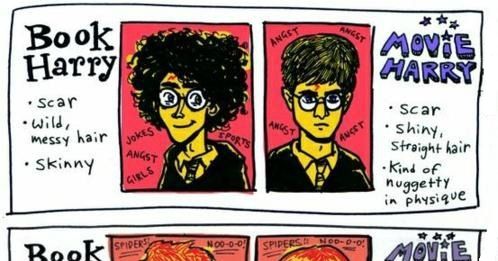 Compare Harry Potter Books vs. Movies