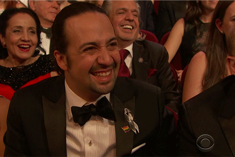 Proud Papa Lin-Manuel Miranda Had the Best Reactions As Hamilton Swept ...