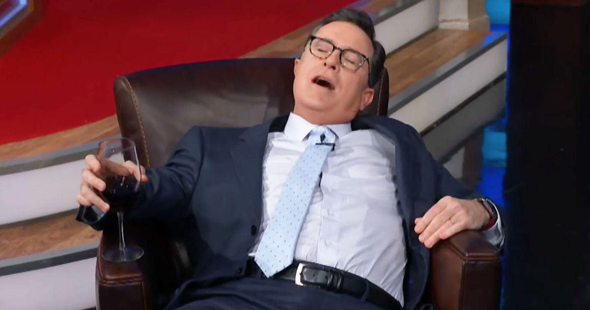 Colbert and His Red Wine Are Enjoying the Hannity-Cohen News