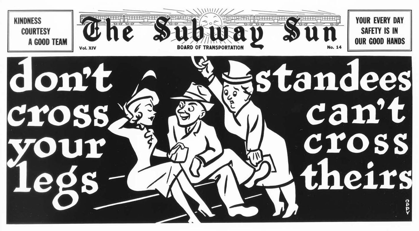 See Vintage Manspreading Ads and More From the ’40s and ’50s Subway ...