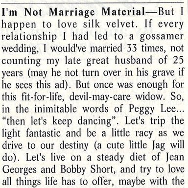 See Classic ’80s and ’90s Personals Ads From New York Magazine