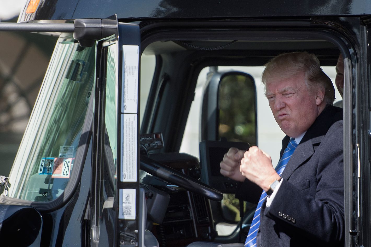 Donald Trump Had a Big Day of Playing With Trucks