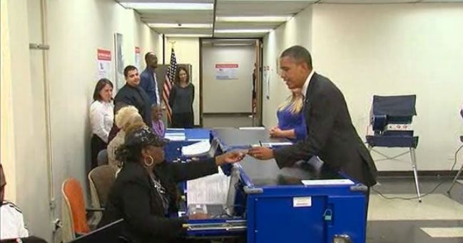President Obama Was Asked to Show I.D. When He Voted Today