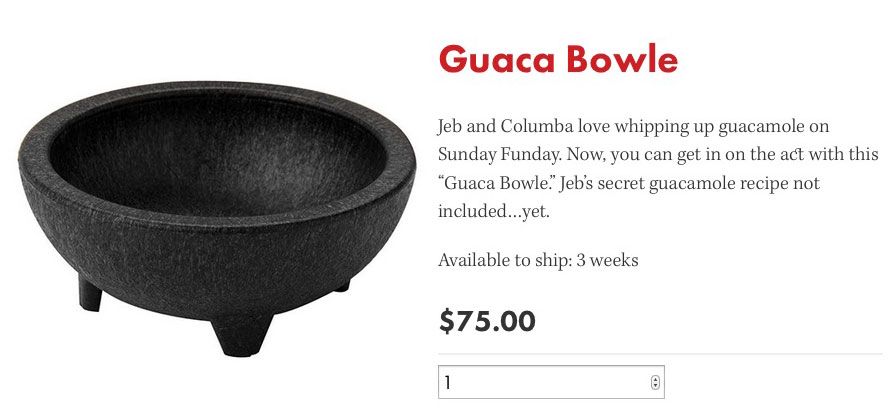 Jeb Bush Panders to Middle Class With $75 Guacamole Bowl
