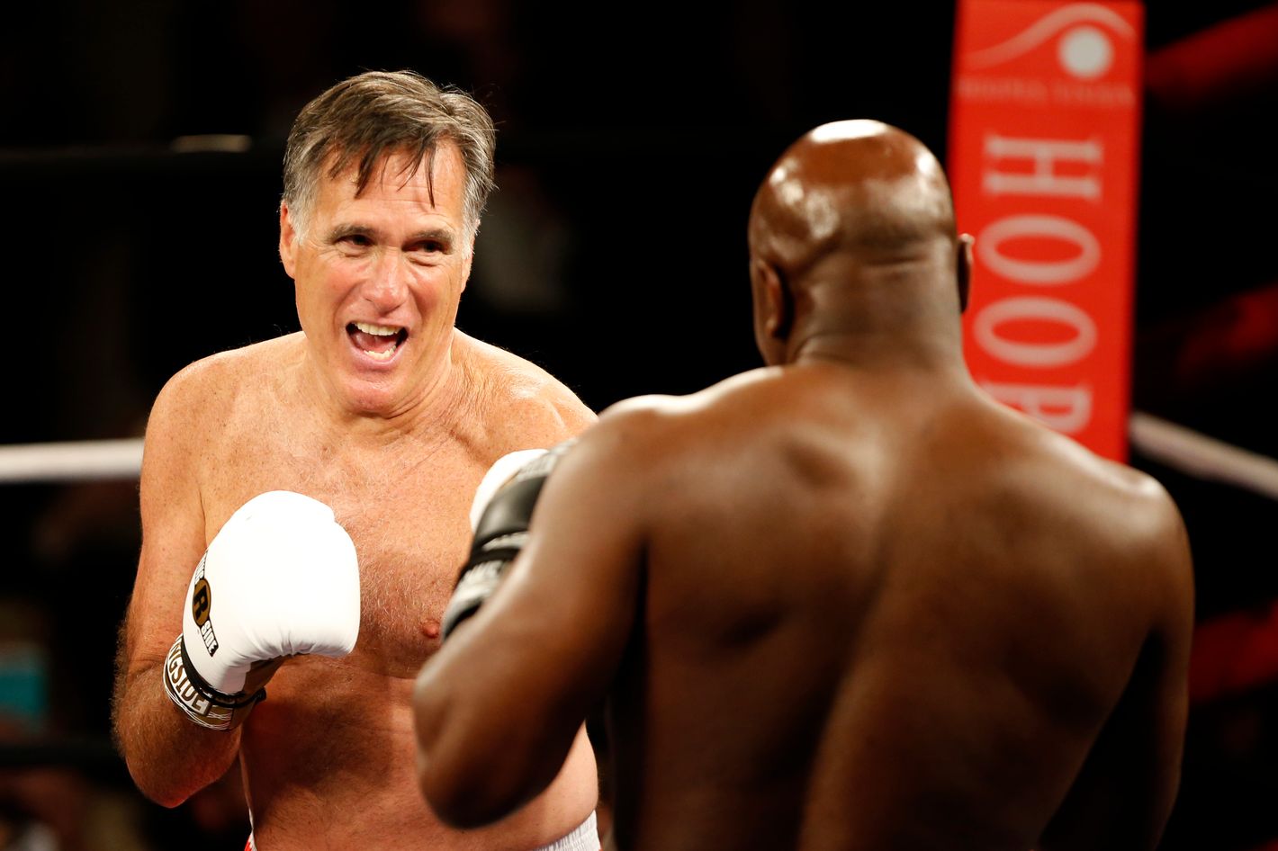 Mitt Romney Looked Very Goofy While Fighting Evander Holyfield