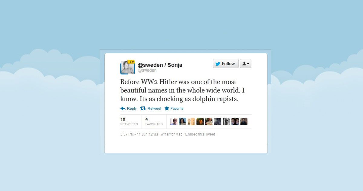 Sweden’s Official Twitter Account Is Off the Rails