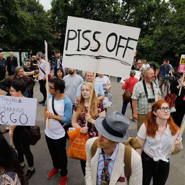 The Best Signs From the London Trump Protest