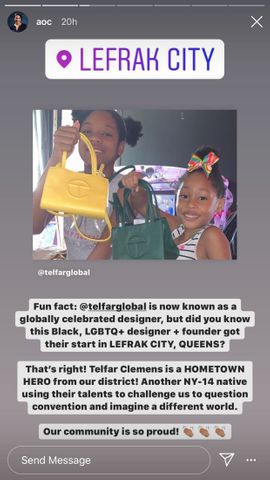 Alexandria Ocasio-Cortez Brought a Telfar Bag to the Capitol