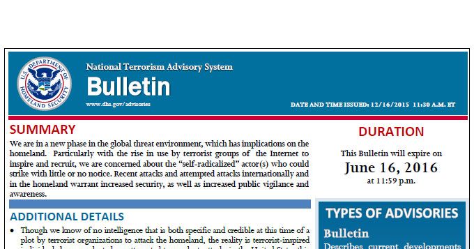 The U.S. Sends Out Its First Official Terror-Warning ‘Bulletin’ and ...