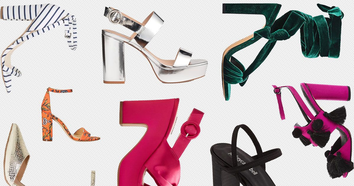 9 Party-Ready Block Heels That Won’t Sink Into the Grass