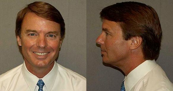 John Edwards Just Can’t Help Smiling When a Camera Appears