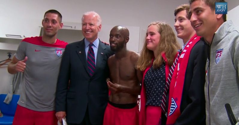 Smiley Joe Biden Congratulates U.S. World Cup Team With Bidenisms
