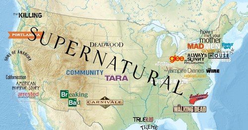 See a Comprehensive Map of Fictional TV Show Locations