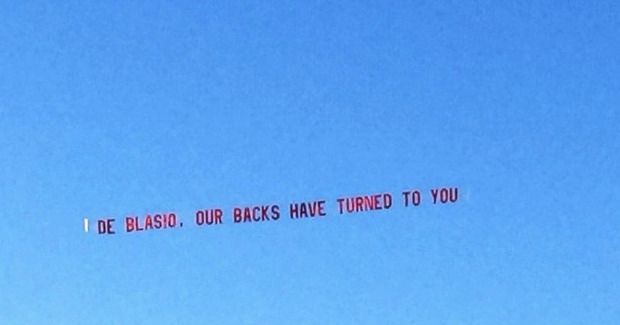Banner Encouraging de Blasio to Smoke Weed Flown Over New York