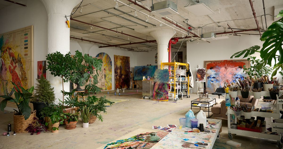 Inside Firelei Báez’s Art Studio in Red Hook