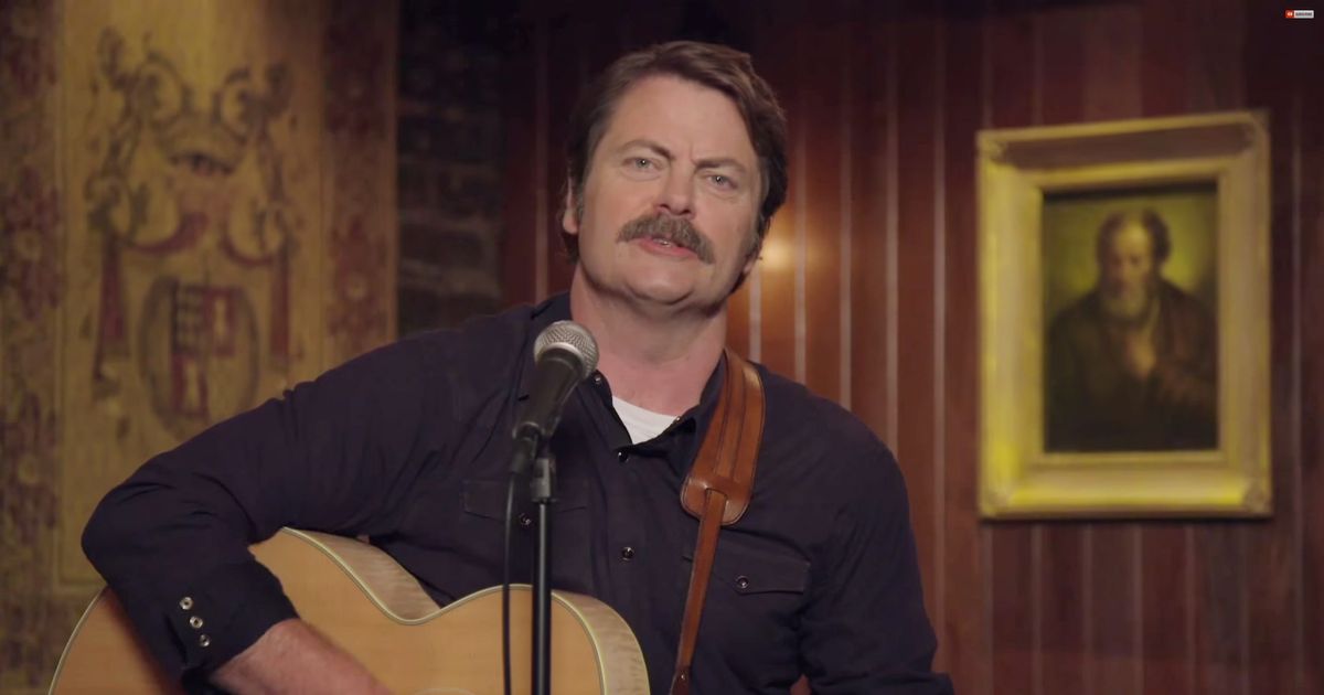 Hear Nick Offerman Sing About How He Really, Really Loves His Whiskey