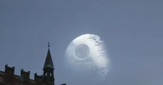 Watch the Death Star Fly Over Copenhagen