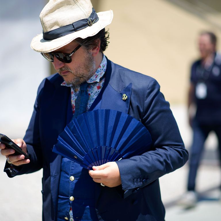 Street Style: Swagger and Blues at Pitti Uomo